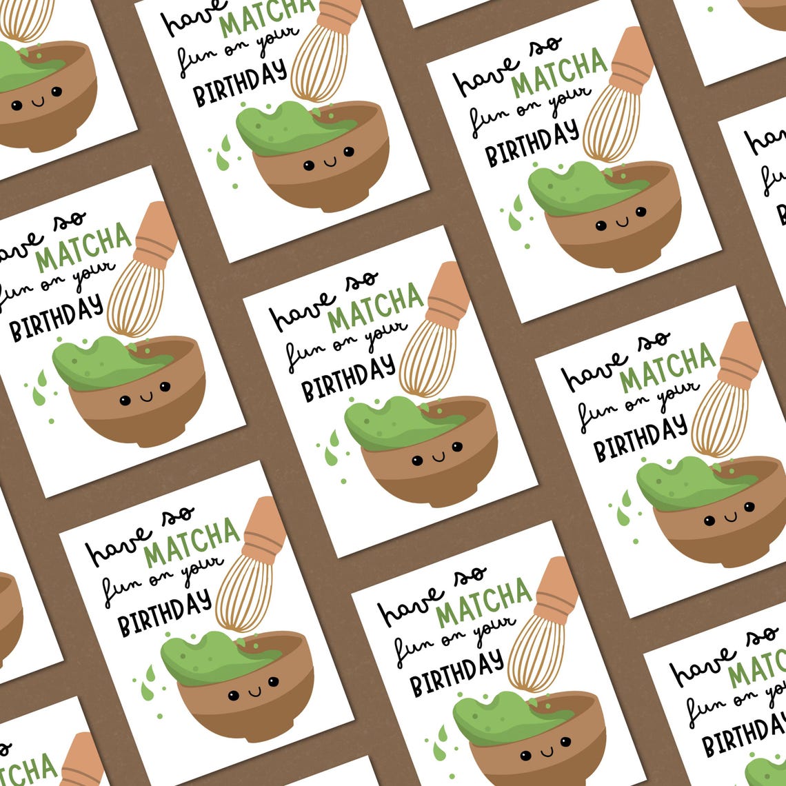 Matcha Birthday Card, Funny Pun Birthday Card for Tea Lovers, Cute ...