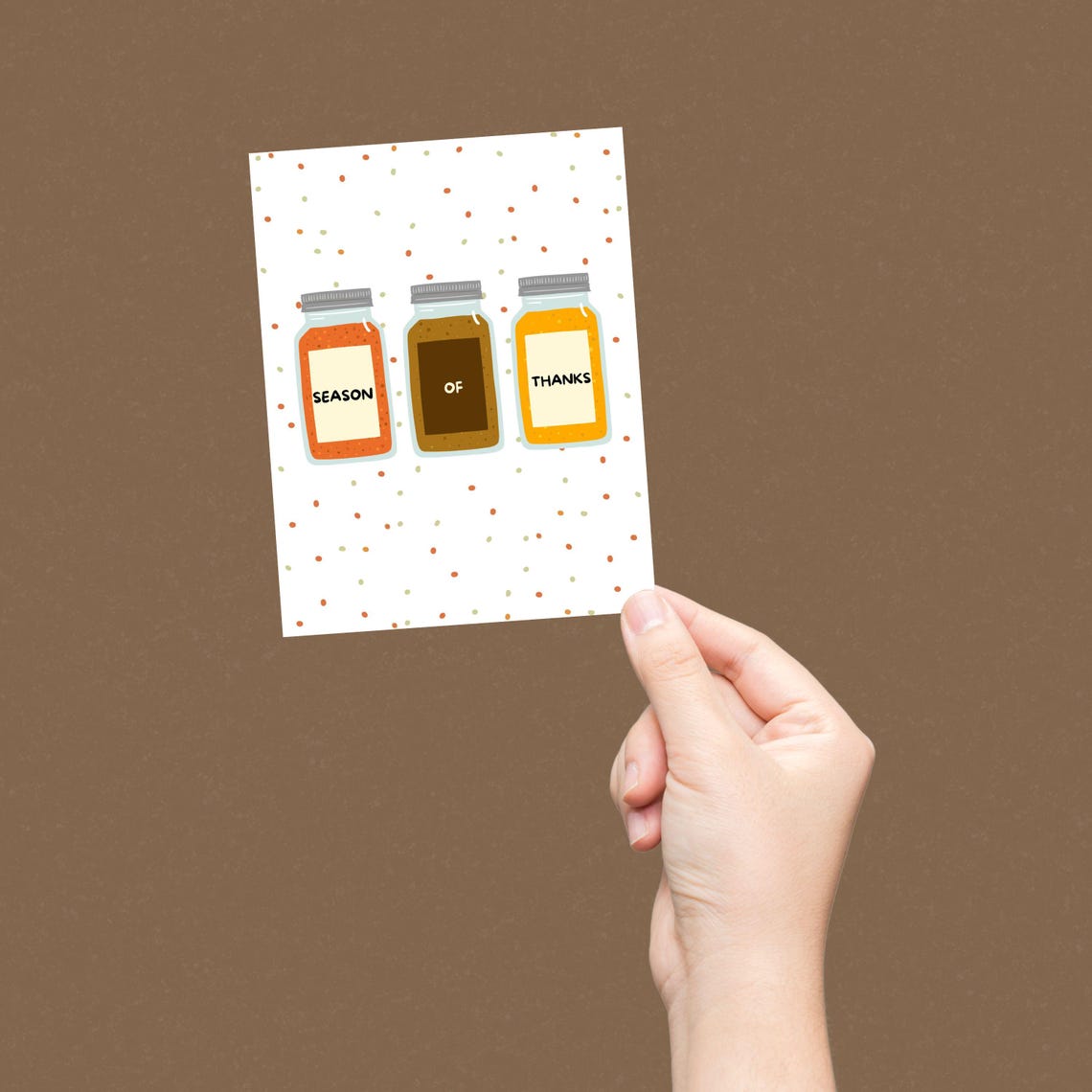 Season of Thanks Greeting Card, Funny Thanksgiving, Spice Jar Holiday ...
