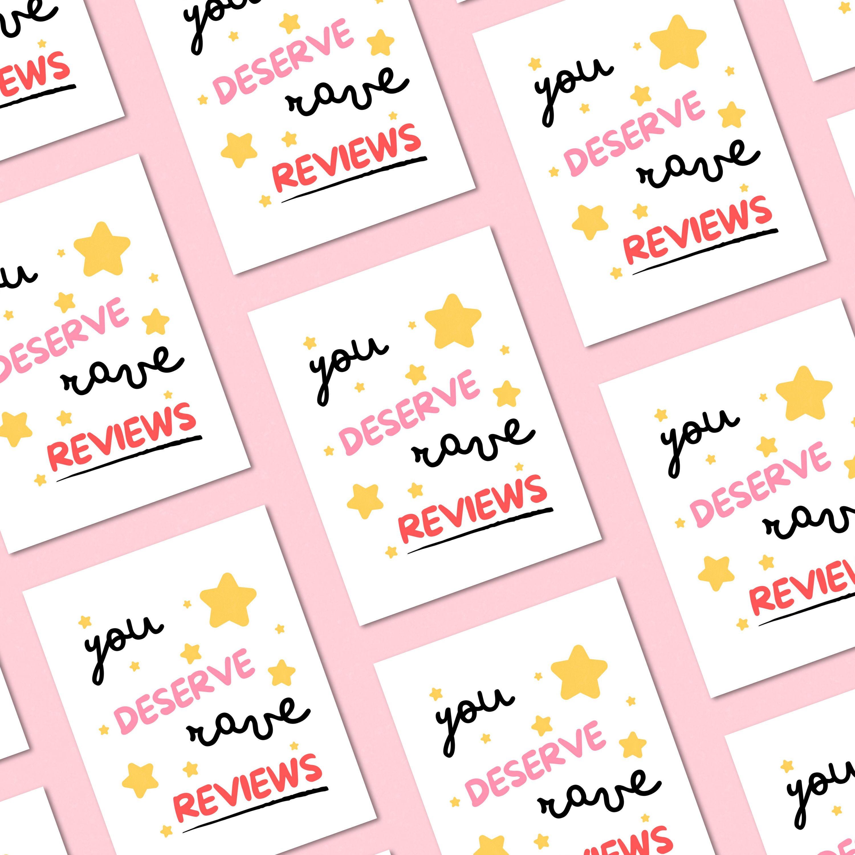 Star Themed Greeting Card, You Deserve Rave Reviews, Encouragement Card ...
