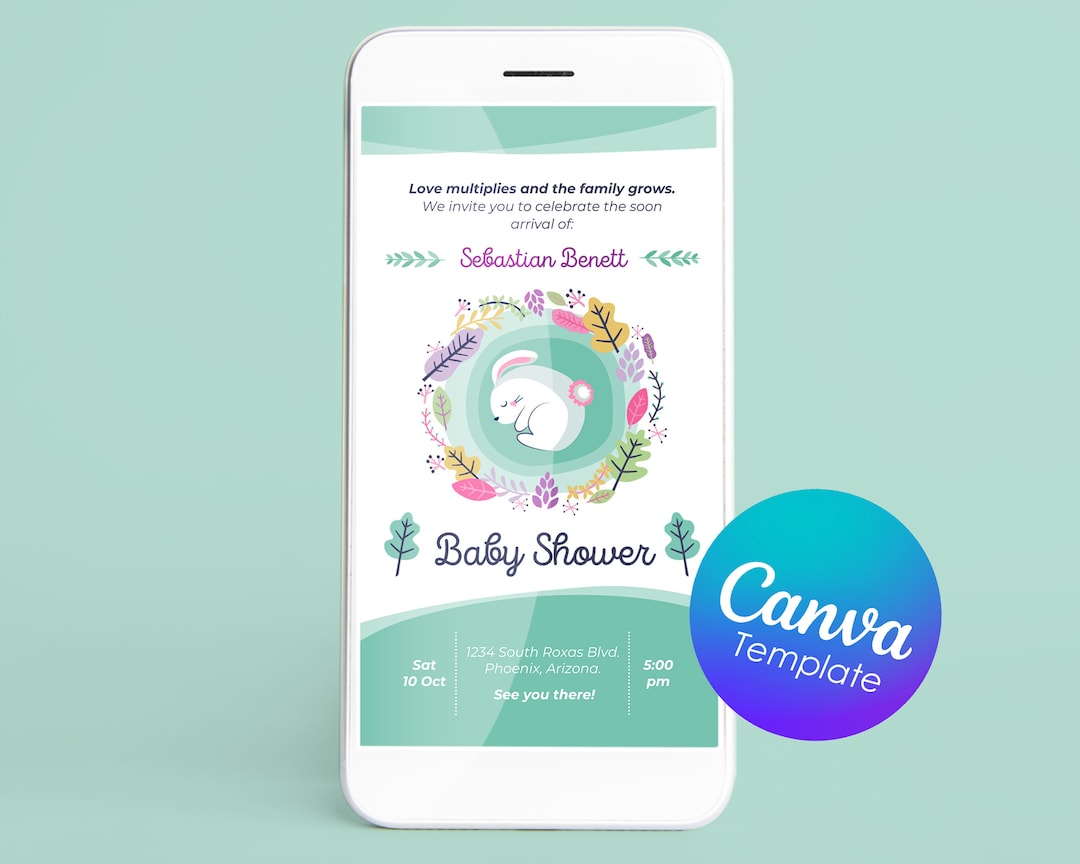 DIY Digital Baby Shower Party Invitation | Invitation Digital ...