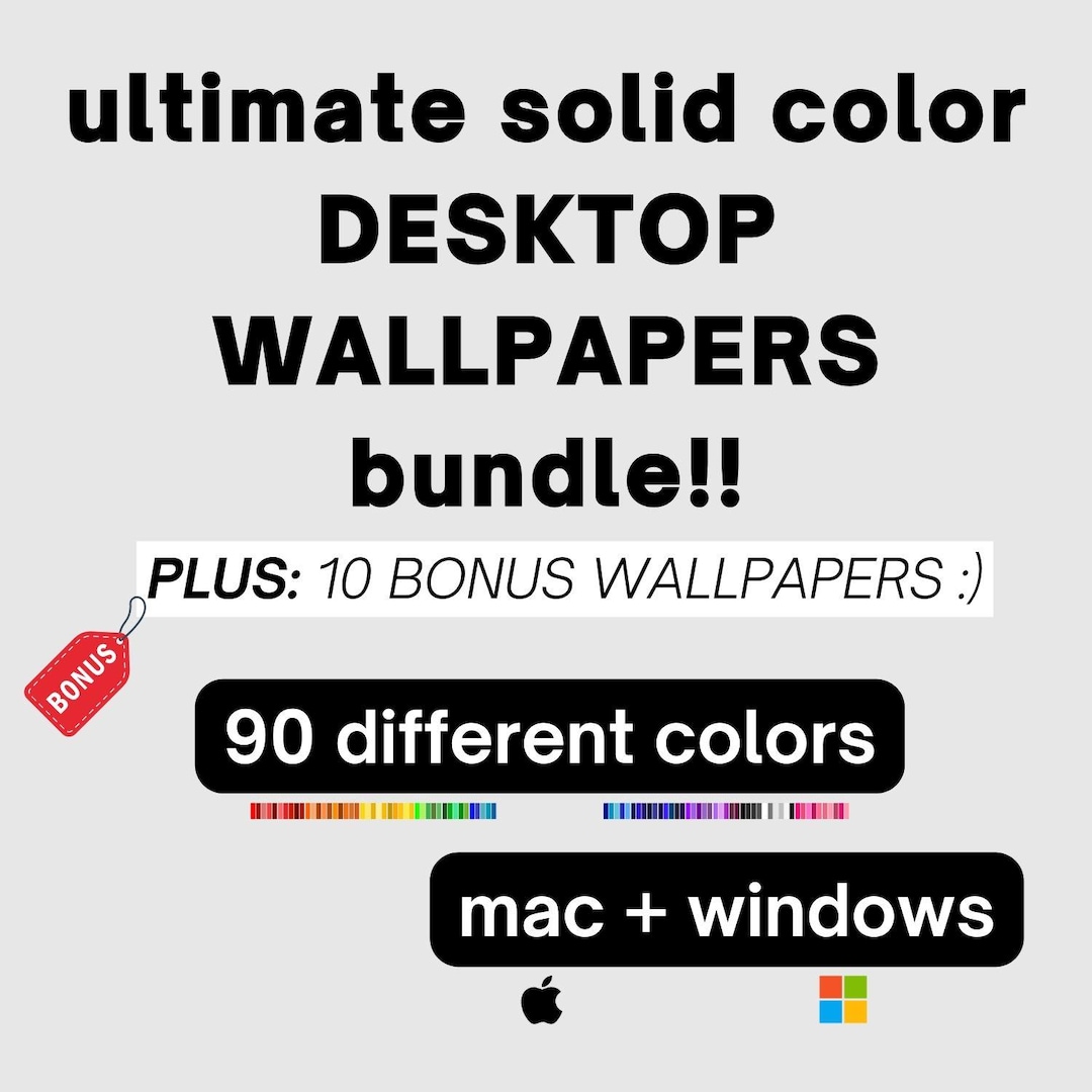 Solid Color Desktop Backgrounds | Mac + Windows | 90+ Colors | 10 Bonus ...