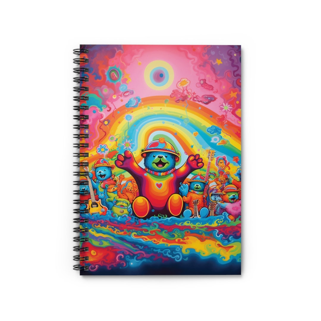 Rainbow Notebook Teddy Bears Spiral Notebook Ruled Line - Etsy