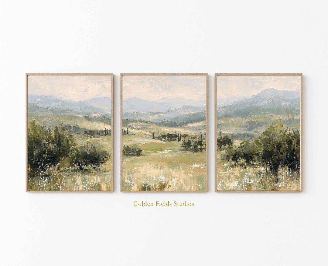 Tuscan Landscape Poster Set: Rustic Italian Countryside Wall Art - Etsy