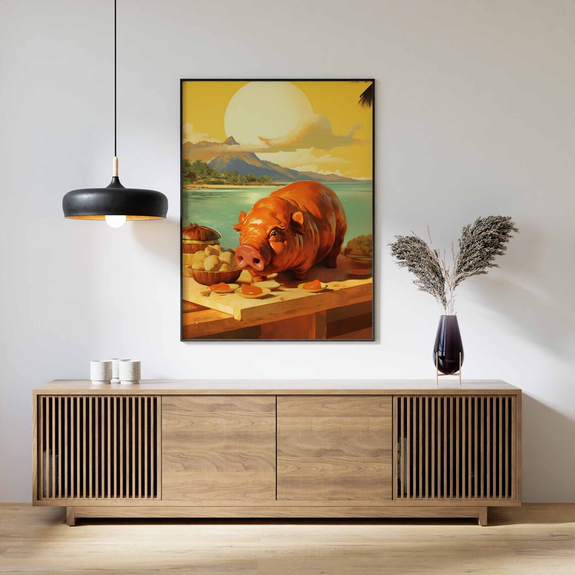 Pork Lechon Filipino Food Poster, Authentic Cuisine Art, Culinary Wall ...