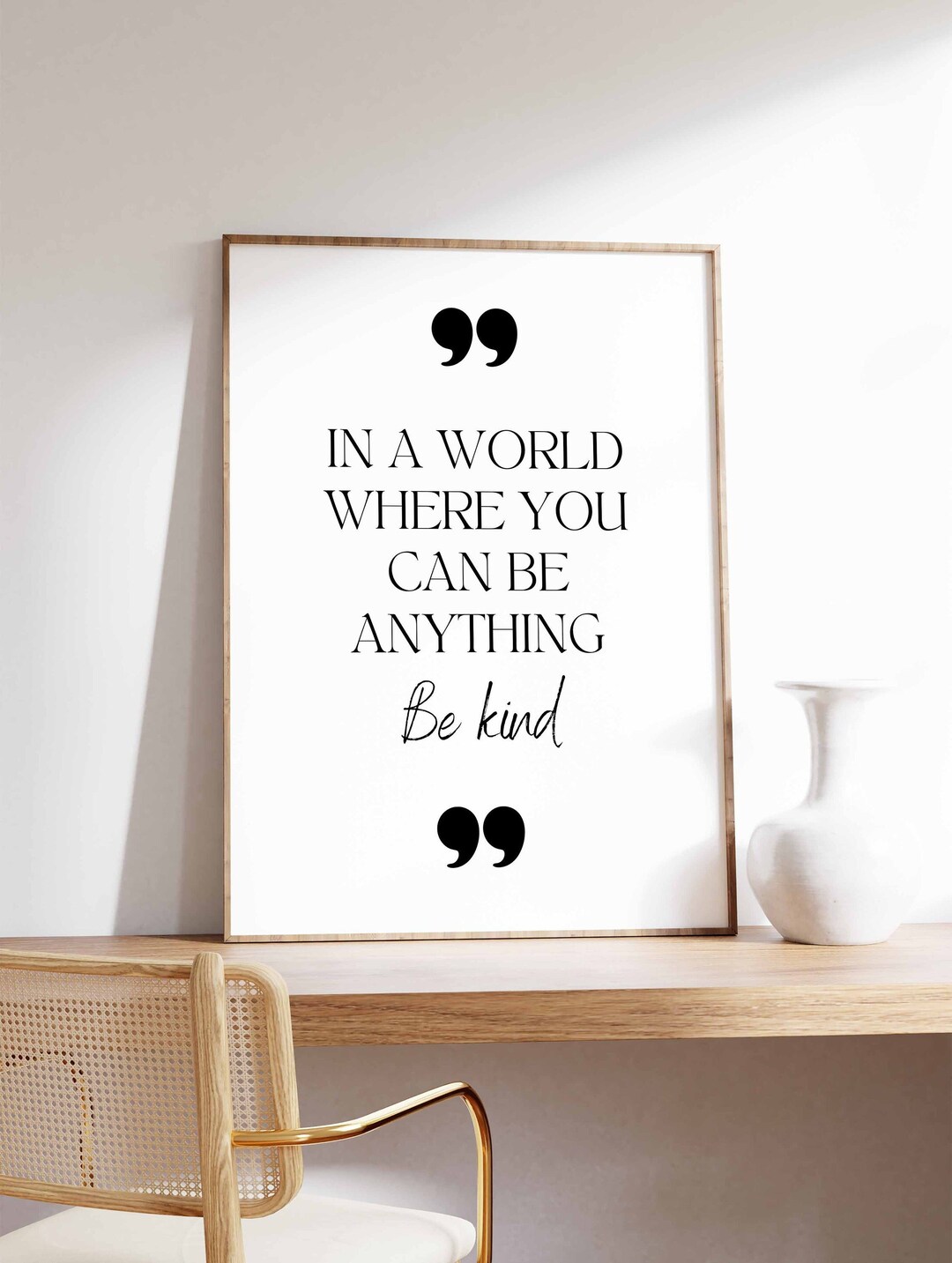 Be Kind Typography Poster, Typography Print, Inspirational Wall Art ...