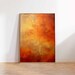 Gold and Orange Abstract Painting Poster, Modern Wall Decor, Stylish ...