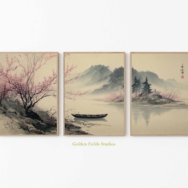 Japanese Scrolls of Nature - Etsy UK