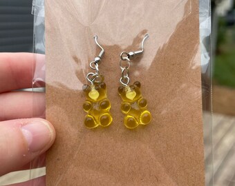 Yellow Gummy Bear Earrings - Etsy