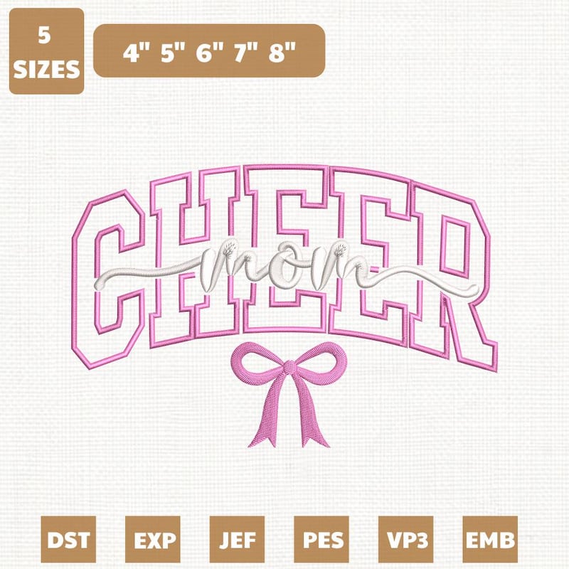 Cheer Embroidery Design - Etsy