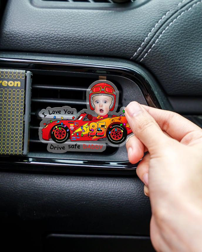 Drive Safe Daddy- Personalized Photo Acrylic Car Visor Clip, Custom ...