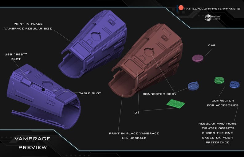 Mandolorian Vambrace - Holoprojector by Mysterymakers - Etsy
