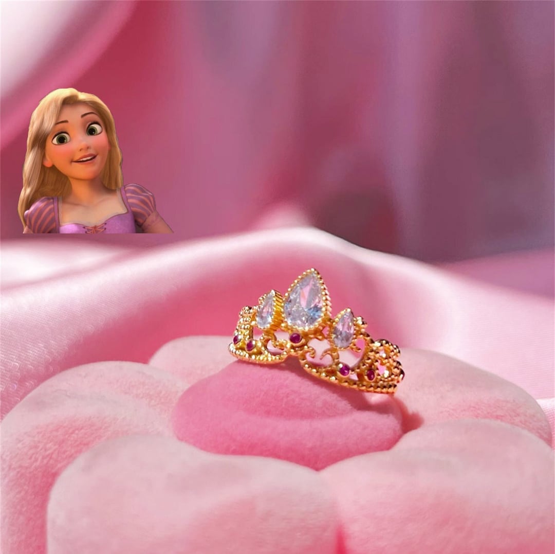 Rapunzel Crown Ring Princess Jewelry Princess Rings White - Etsy