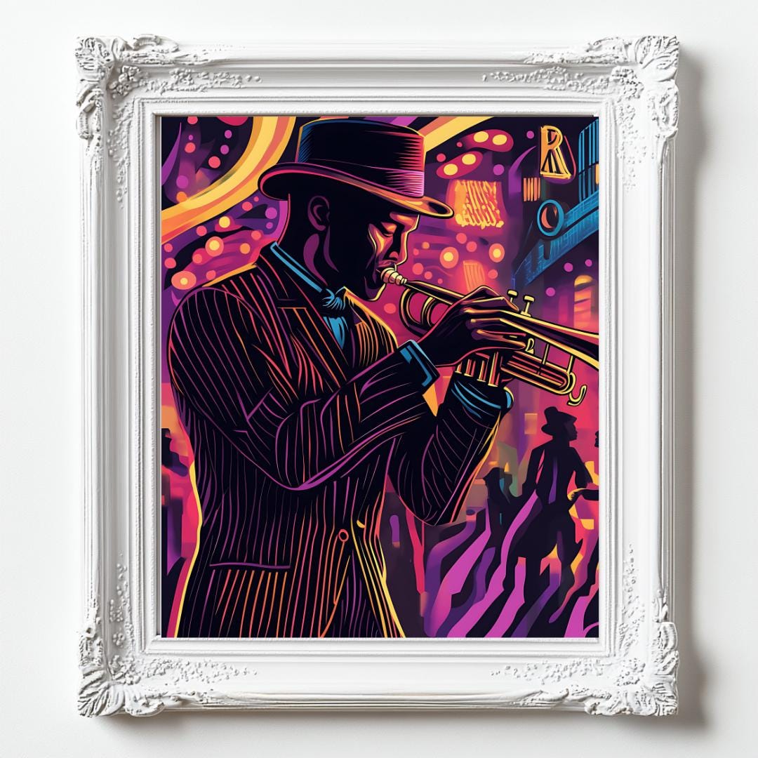 Jazz Printable Wall Art, Jazz Club Printable Wall Art, Retro Music ...