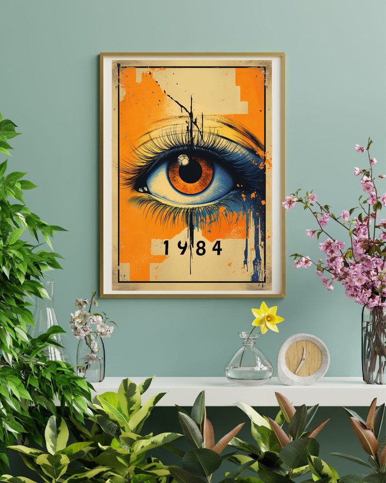 1984 George Orwell Minimalist Poster, High Quality Printable Wall Art ...