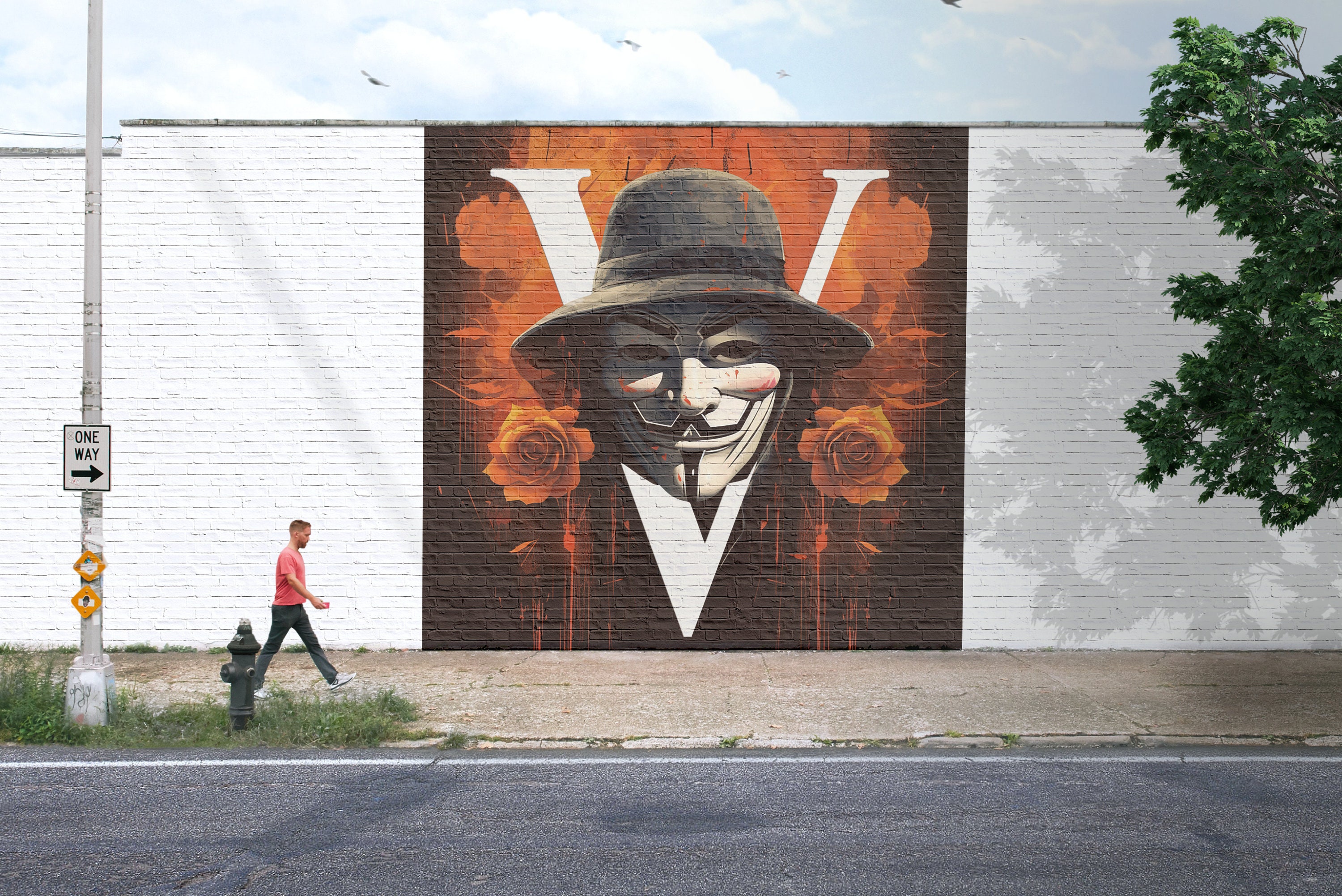 V for Vendetta Poster Original Digital Printable Wall Art for Home ...