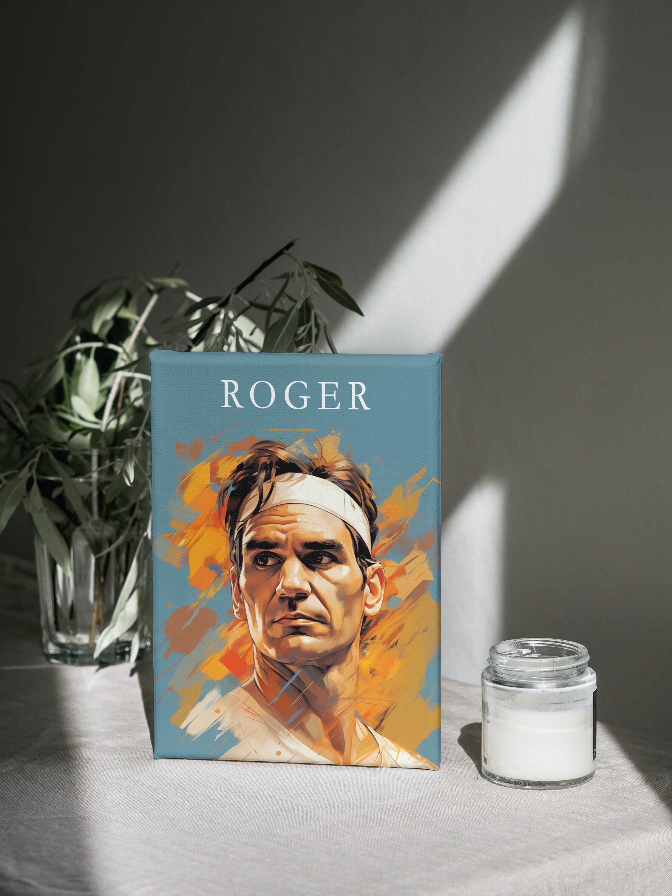 Roger Federer Minimalist Poster Tennis Printable Wall Art Sport Artwork ...