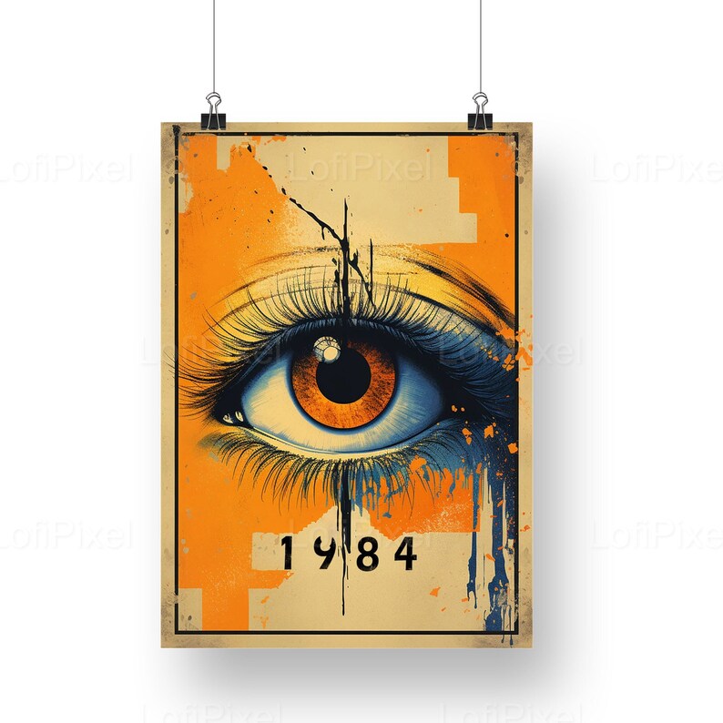 1984 George Orwell Minimalist Poster, High Quality Printable Wall Art ...