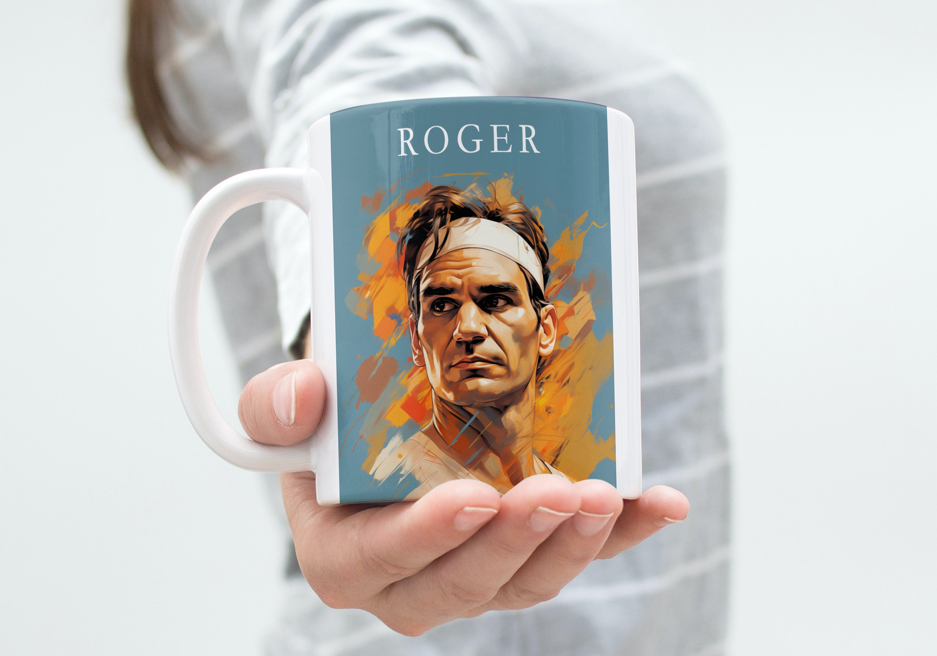 Roger Federer Minimalist Poster Tennis Printable Wall Art Sport Artwork ...