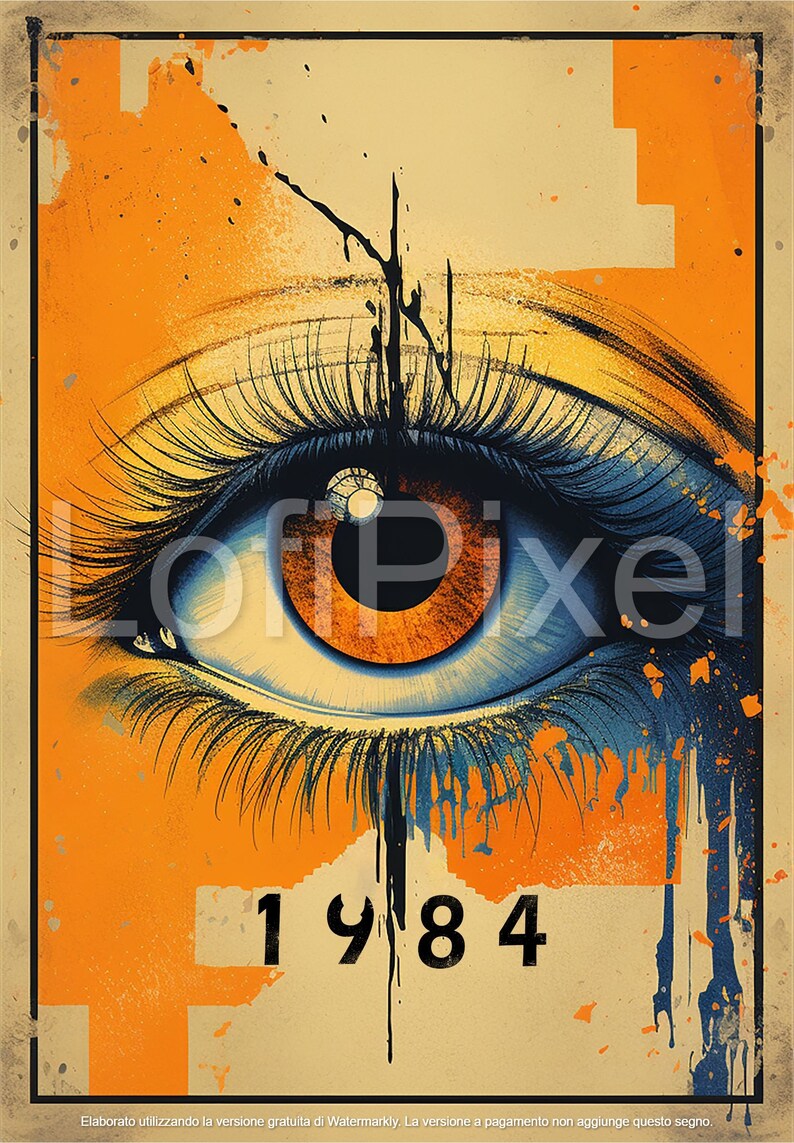 1984 George Orwell Minimalist Poster, High Quality Printable Wall Art ...