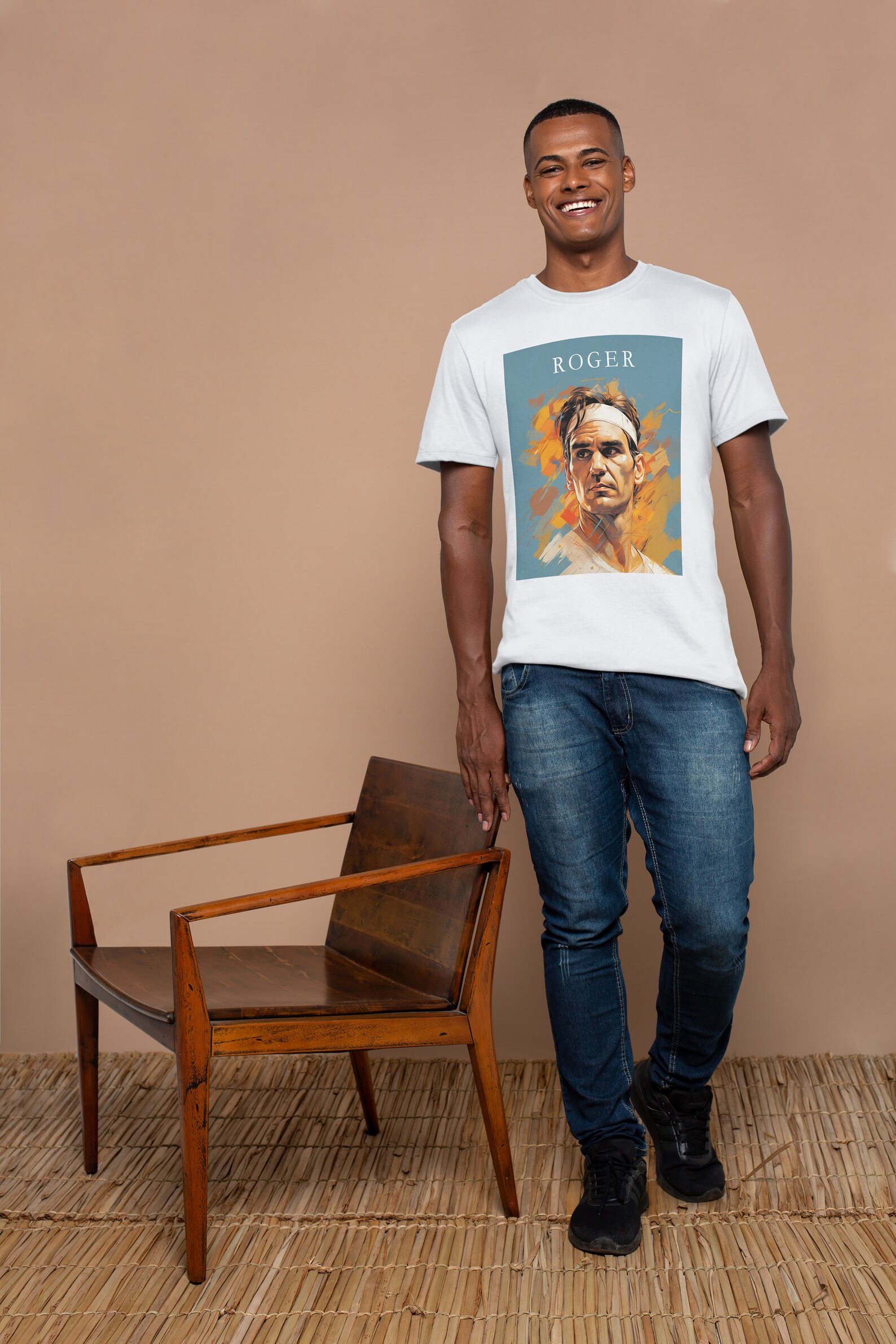 Roger Federer Minimalist Poster - Tennis Printable Wall Art - Sport ...