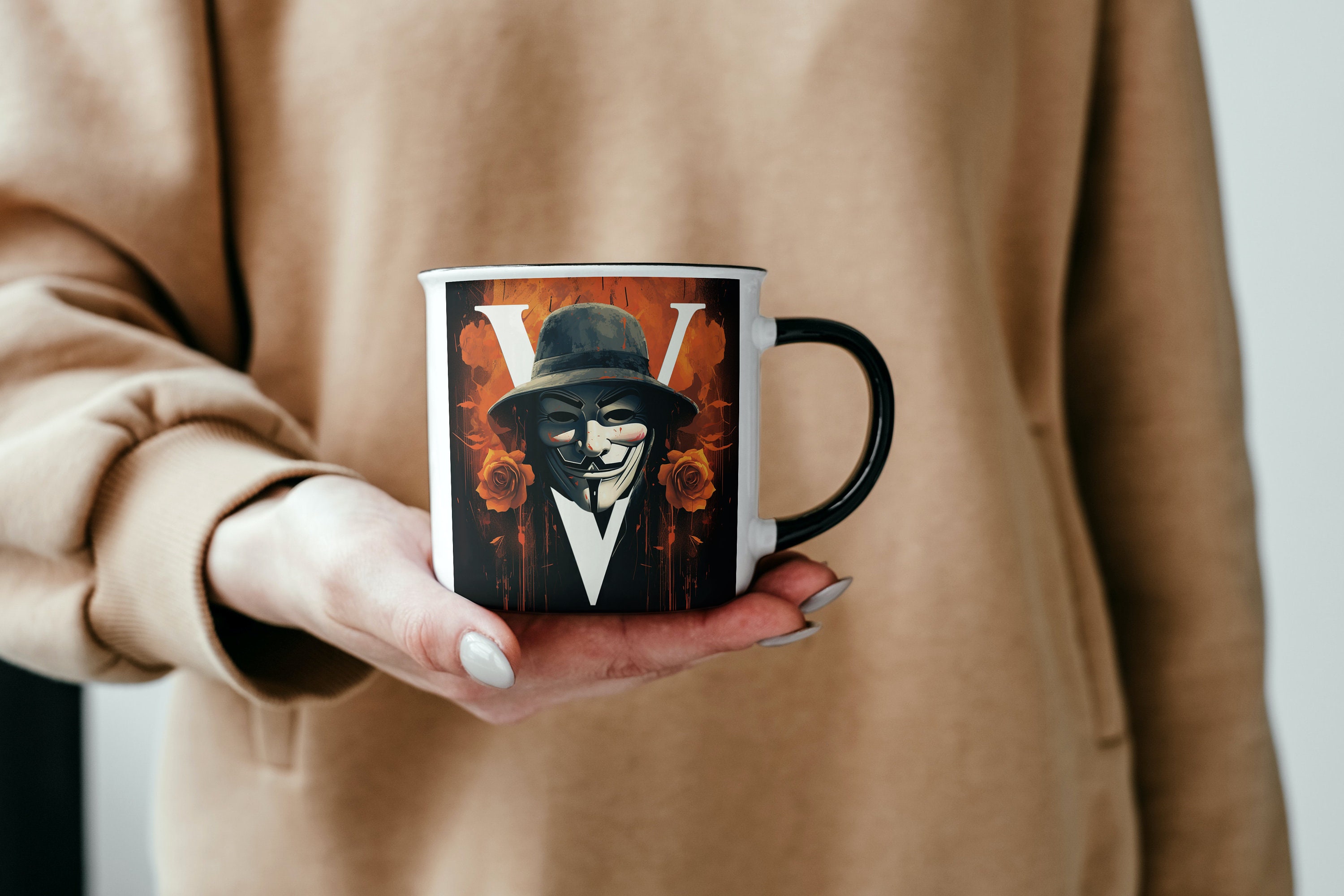 V for Vendetta Poster - Original Digital Printable Wall Art for Home ...