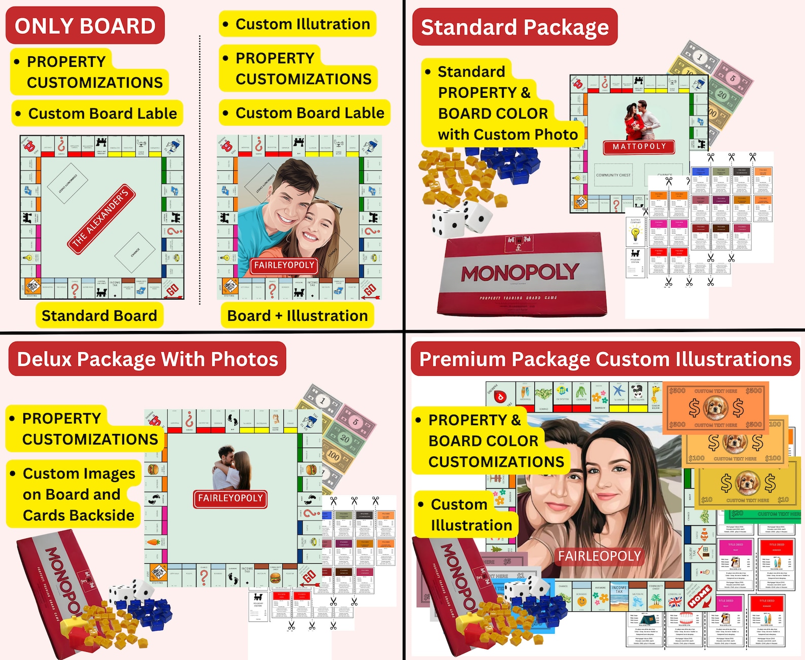 Personalized Monopoly Board Game Custom Fully Customized Birthday ...