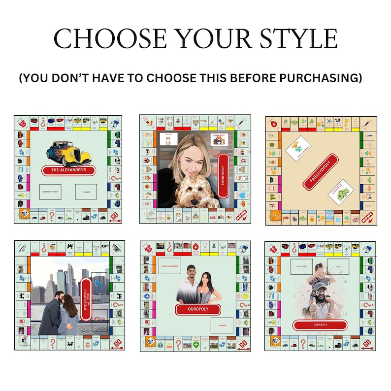 Personalized Customopoly Board - Custom Family Game Night Gift - Car ...