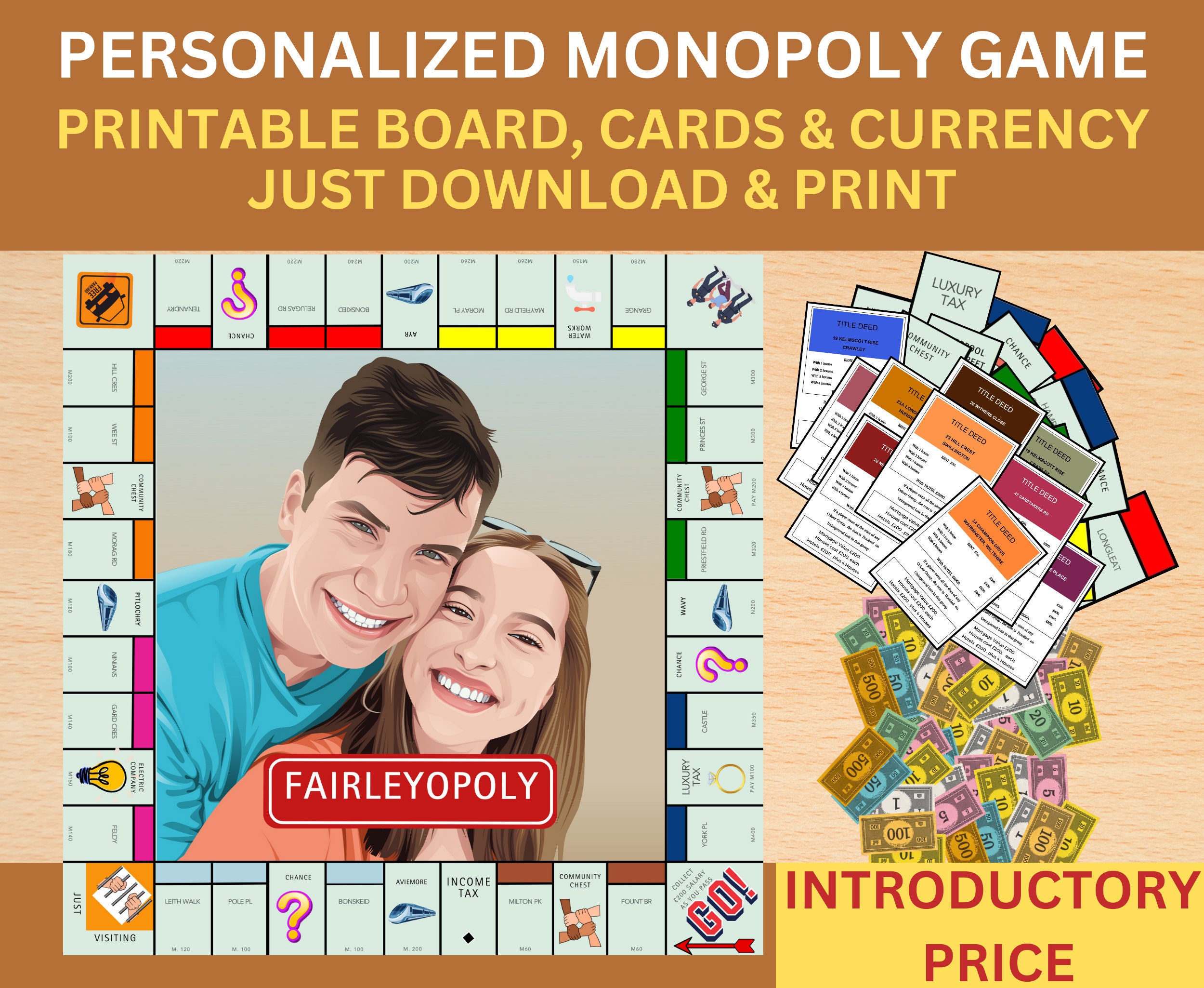 Personalized Monopoly Board Game Custom Youropoly Fully Customized ...