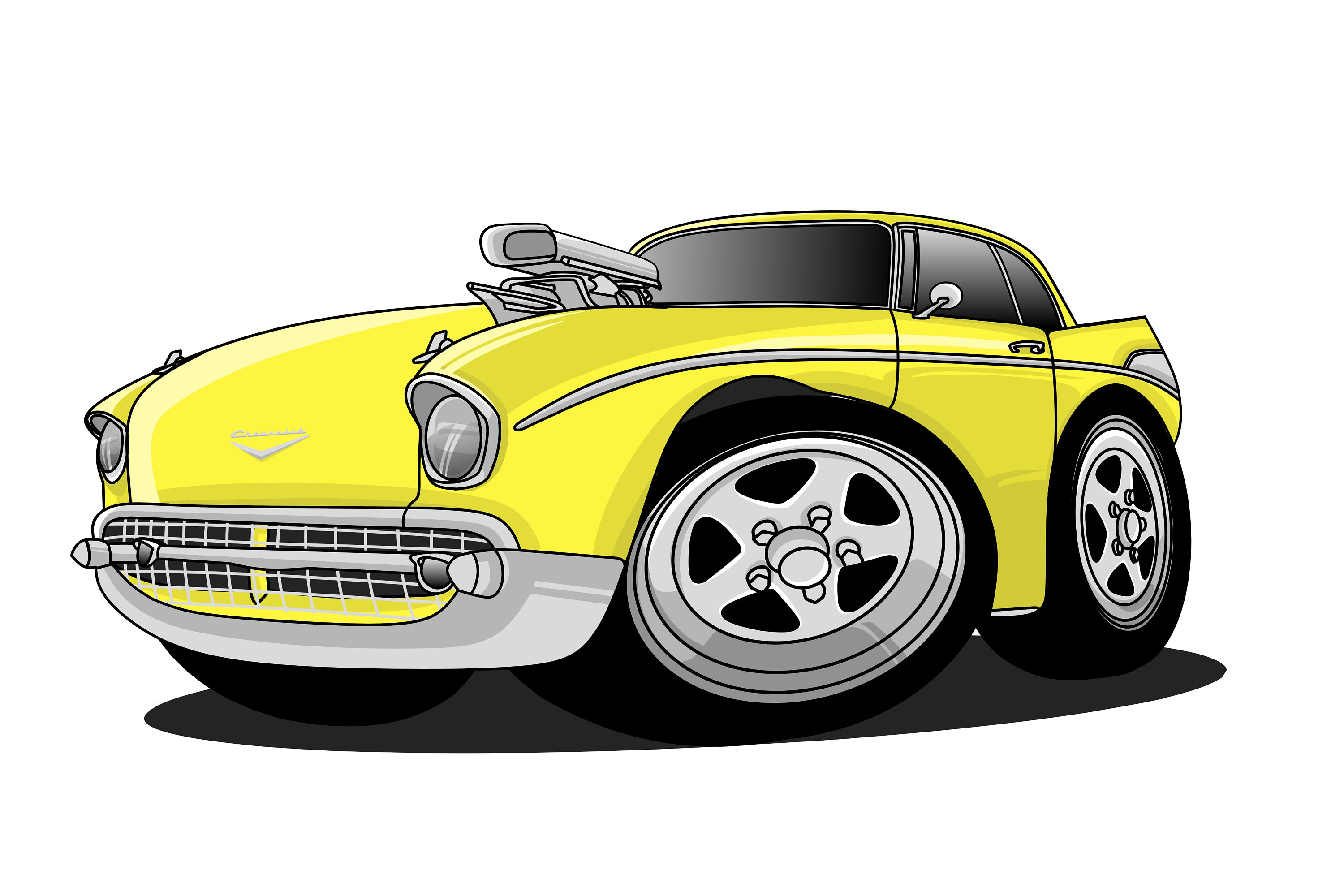 Custom Car Caricature Illustration Digital Car Portrait Gift for Car ...