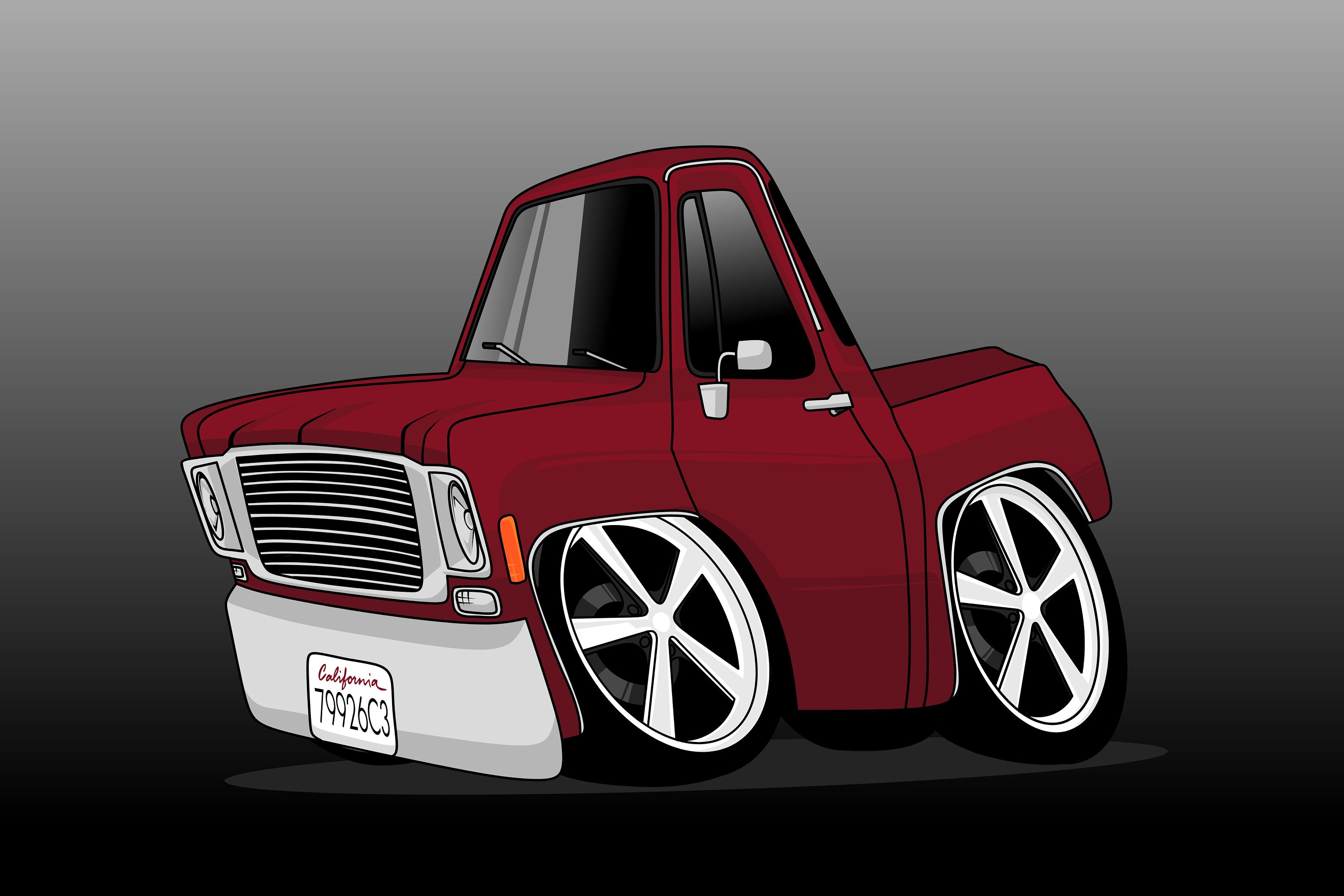 Custom Car Caricature Illustration Digital Car Portrait Gift for Car ...