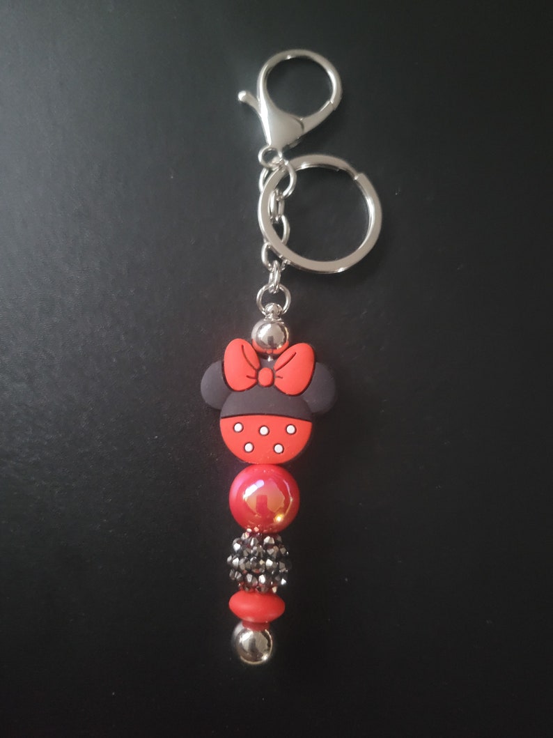 Minnie Mouse Keychain - Etsy