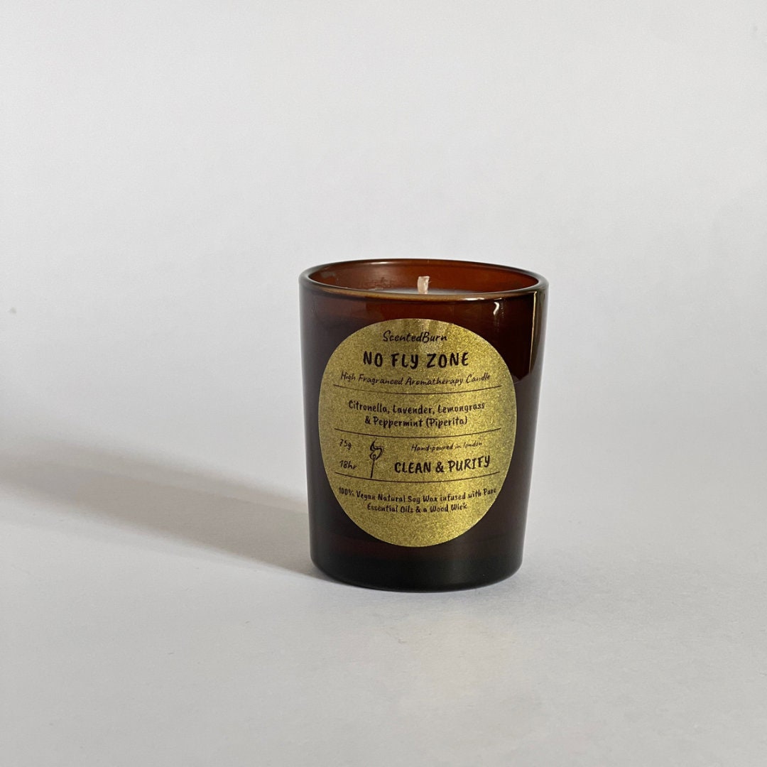 Soy Voltive Aromatherapy Candle Essential Oils No Fly Zone: Citronella ...