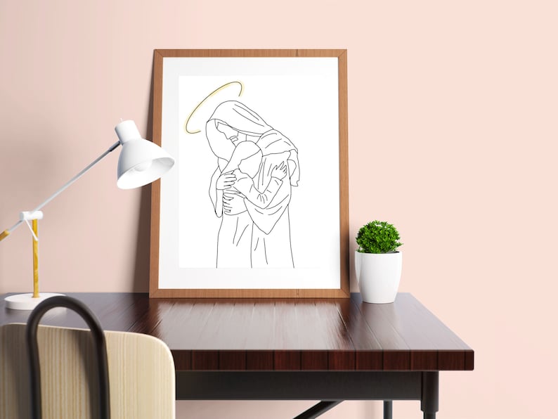 Jesus Hugging Girl Print | Comfort Poster | Sister Gift | Daughter ...
