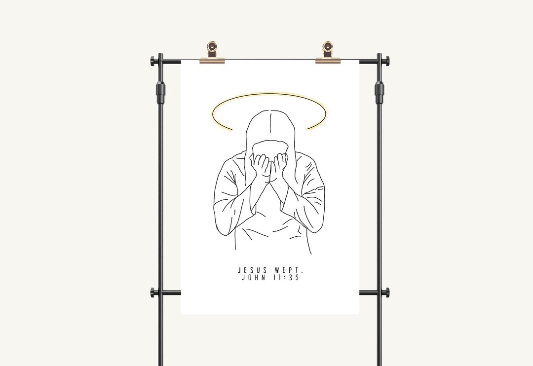Jesus Wept Print | Digital Print | Christian Print | Jesus Digital ...