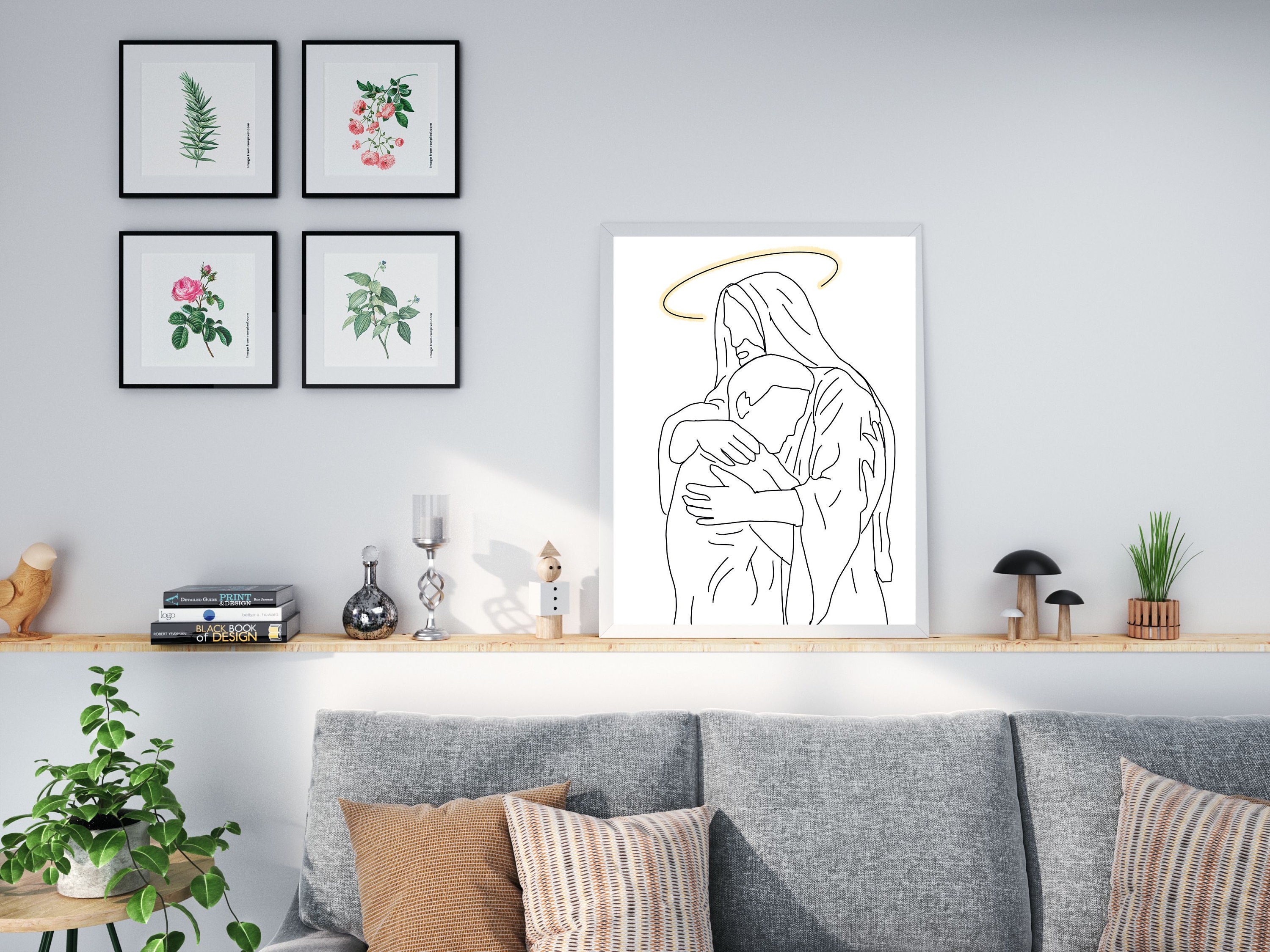 Jesus Hugging Man Print | Comfort Poster | Brother Gift | Father ...