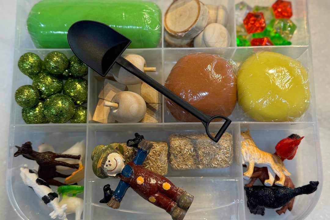 Farm Playdough Kit, Farm Sensory Bin, Farm Kit, Farm Sensory Play - Etsy