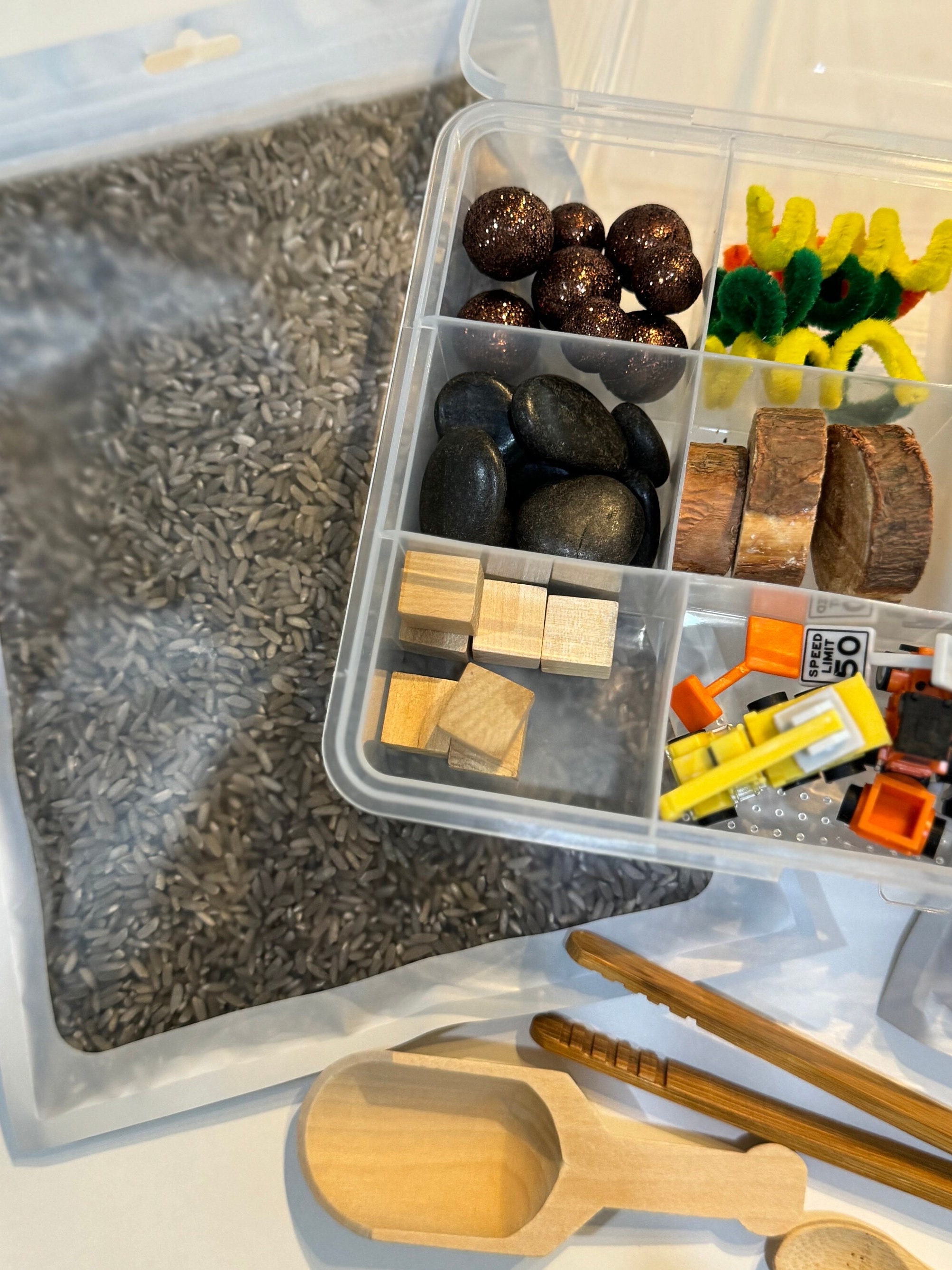 Construction Playdough Sensory Bin Bundle, Construction Playdough Kit ...