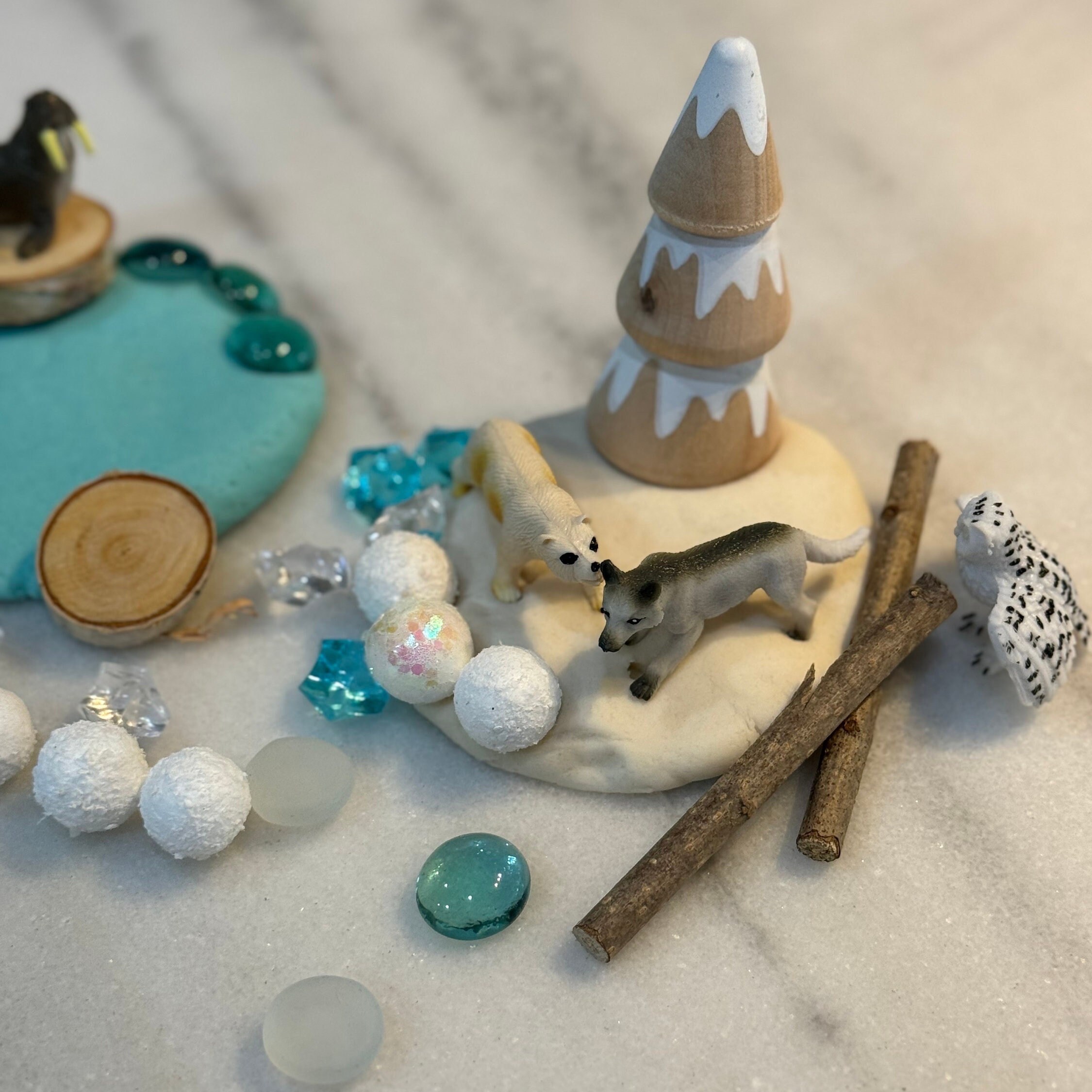 Arctic Animals Playdough Kit, Sensory Kit, Arctic Animals Play Kit ...