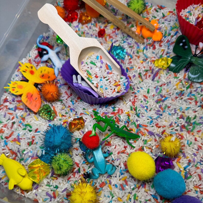 Rainbow Sensory Bin Color Sorting Sensory Kit Sensory Play - Etsy