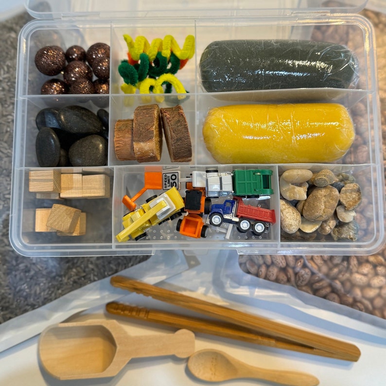 Construction Playdough Sensory Bin Bundle, Construction Playdough Kit, Sensory Kit, Sensory Play ...