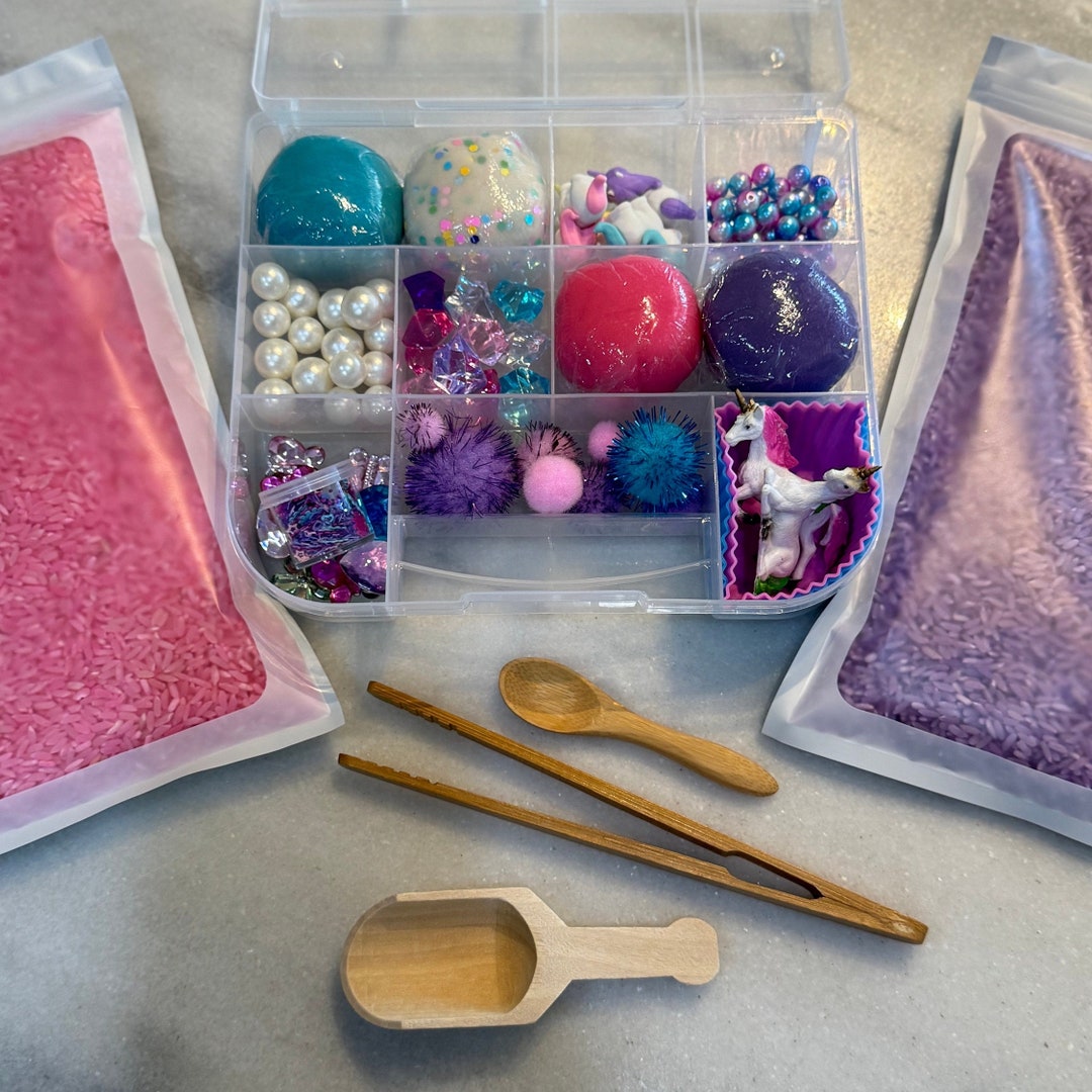 Unicorn Playdough Sensory Bin Bundle, Sensory Kit, Unicorn Kit ...