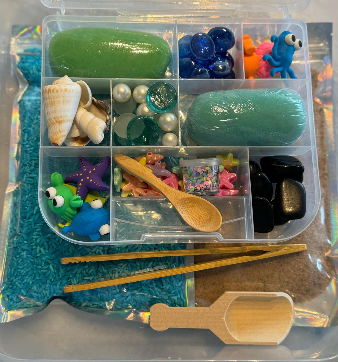 Ocean Playdough Sensory Bin Bundle, Sensory Kit, Ocean Kit, Playdough ...