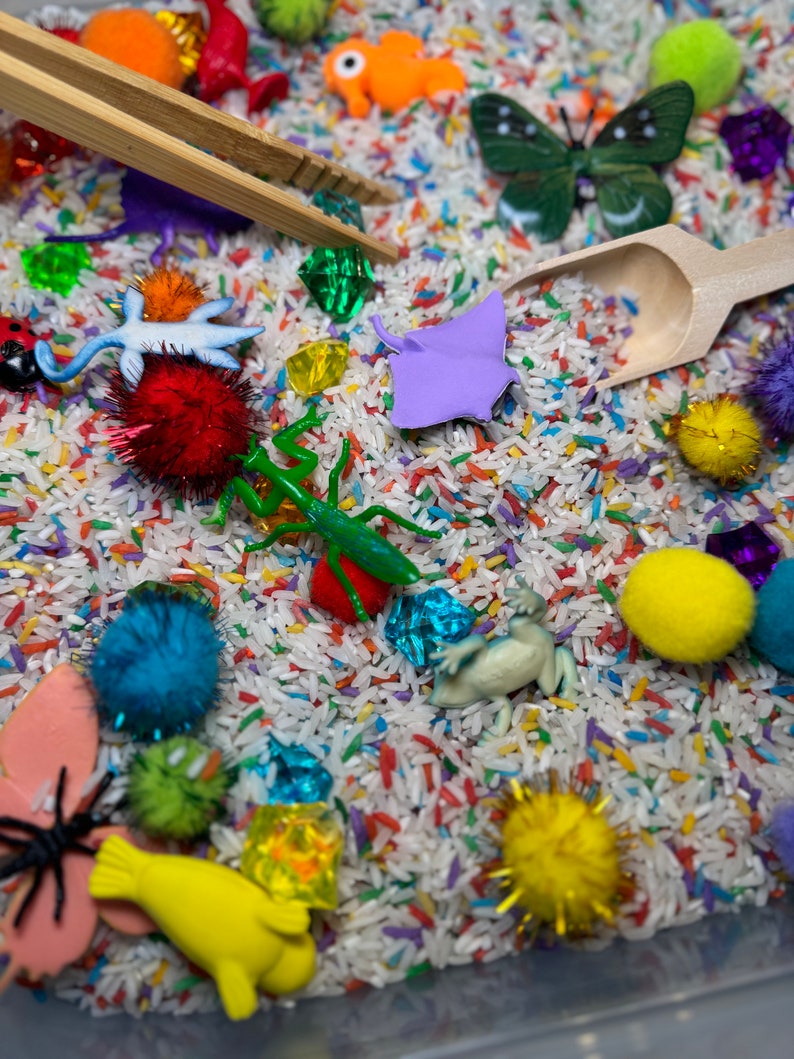 Rainbow Sensory Bin Color Sorting Sensory Kit Sensory Play - Etsy