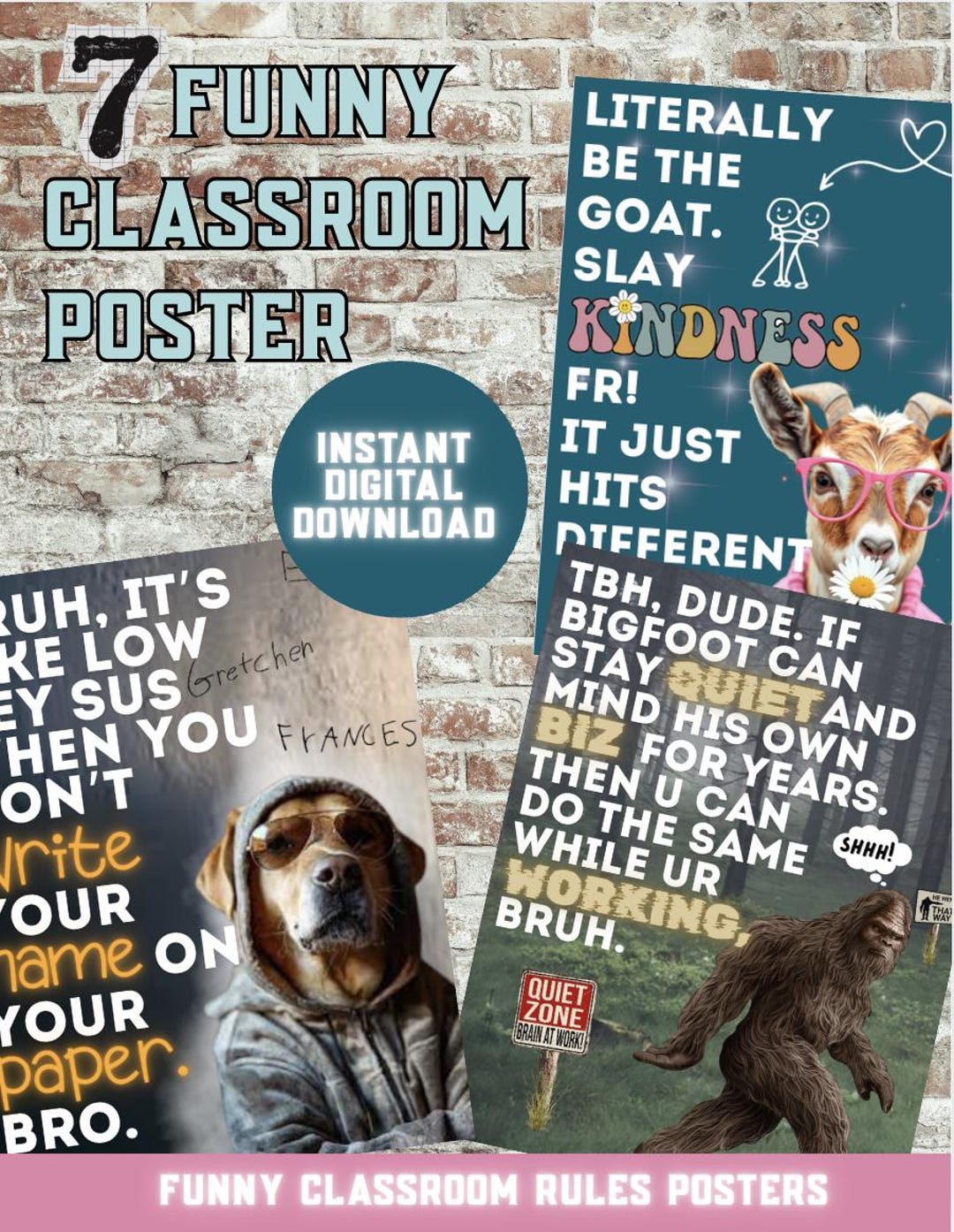 Funny Classroom Posters - Etsy