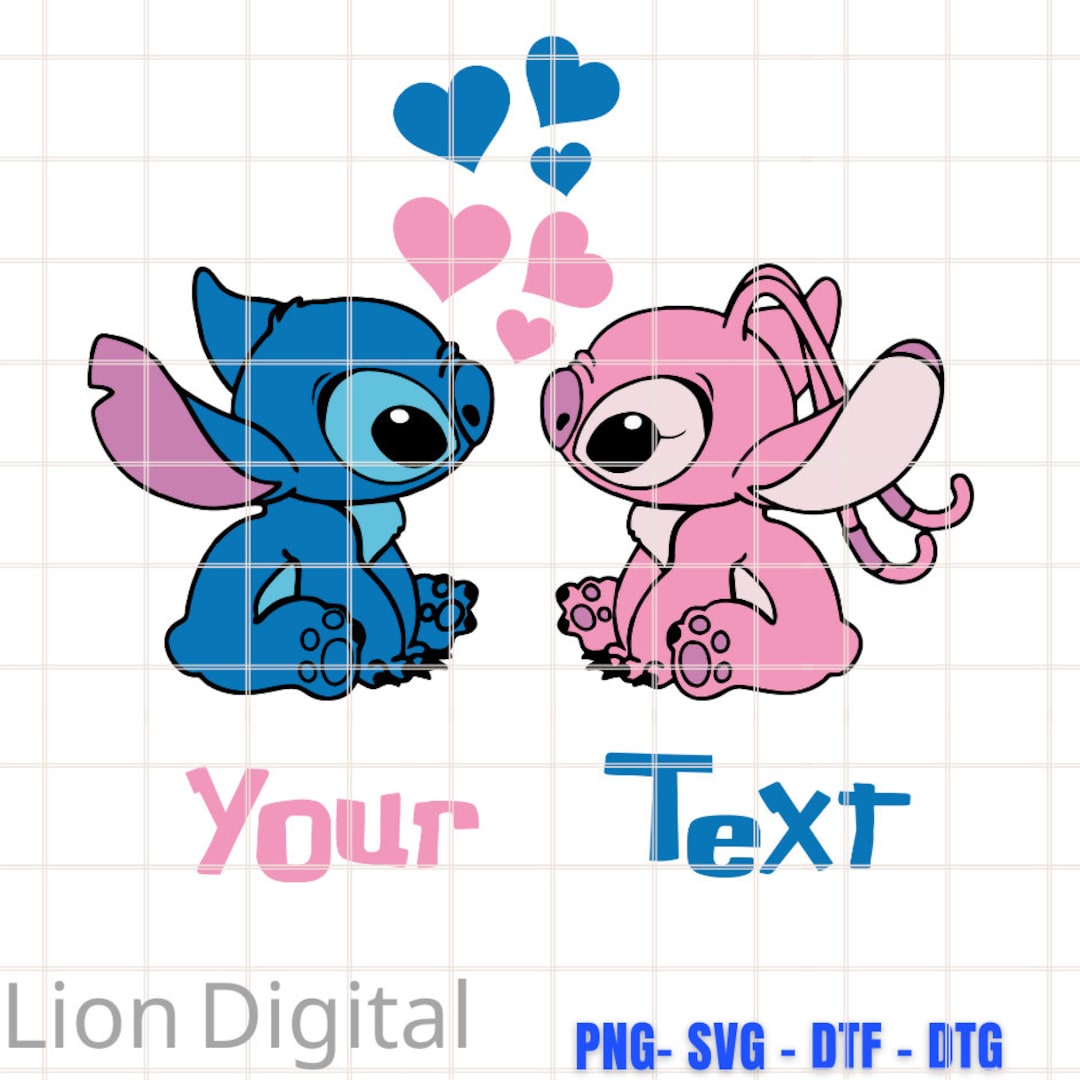 Custom Stitch and Angel SVG Bundle, Stitch Svg, Stitch Couple Svg, Png ...