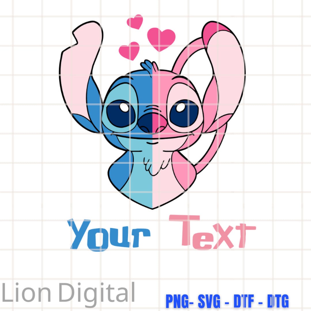 Custom Stitch and Angel SVG Bundle, Stitch Svg, Stitch Couple Svg, Png ...