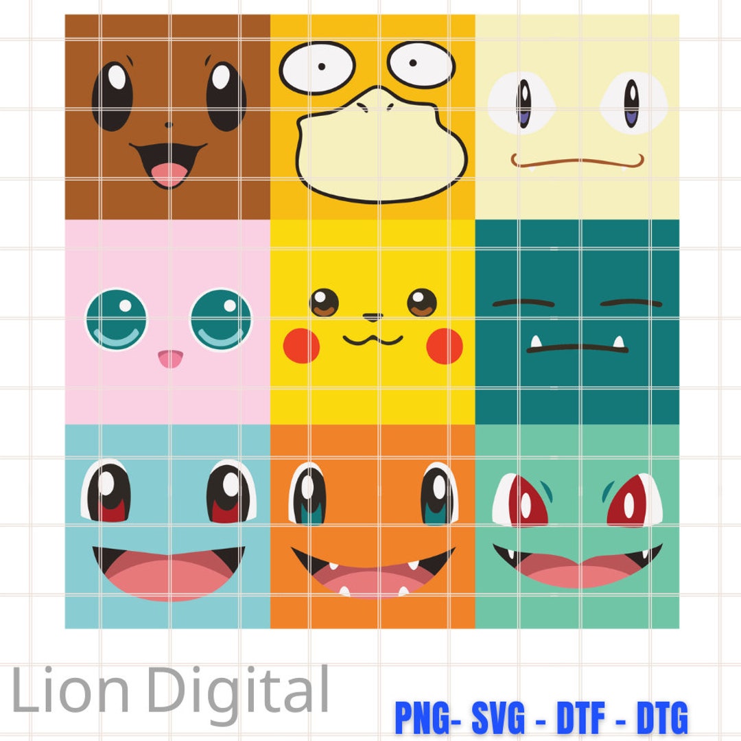 Pikachu SVG, Pokemon Face Svg, High Quality Layered Files, Svg Files ...