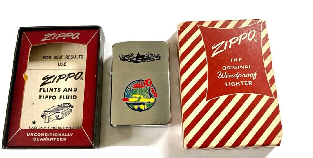 1940s USS Jallao Zippo Lighter in Original Candy Stripe Box - Etsy