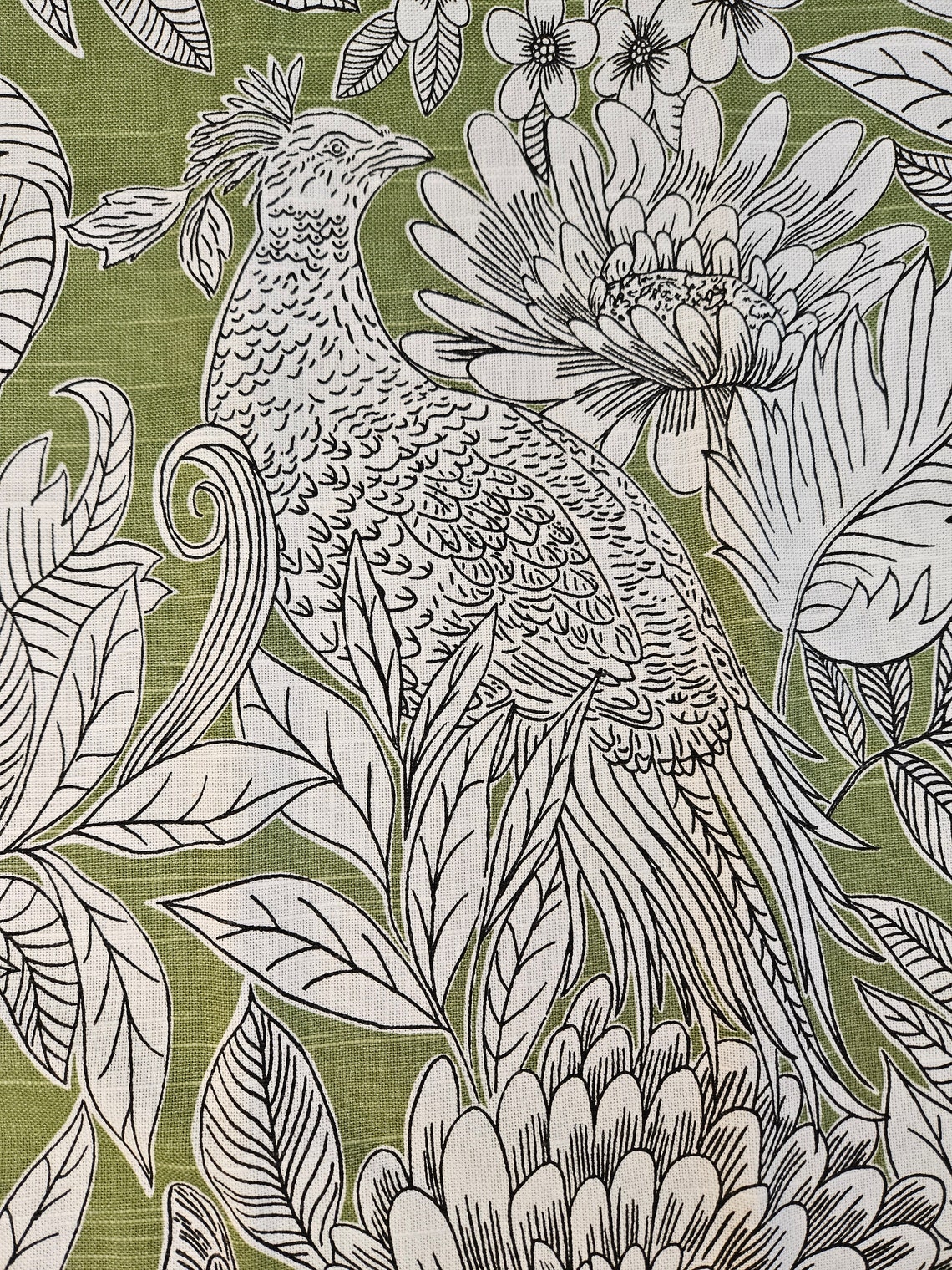 Ballard Designs Fabric Sample Pheasant Fern 100%cotton 3535 - Etsy