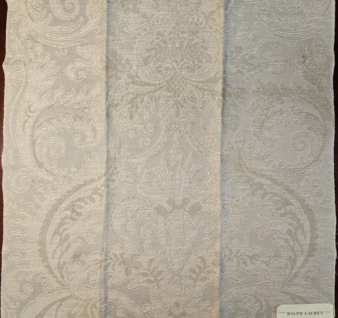 Ralph Lauren Fabric Sample Hazel Wood Damask Burlap 26"x26" - Etsy